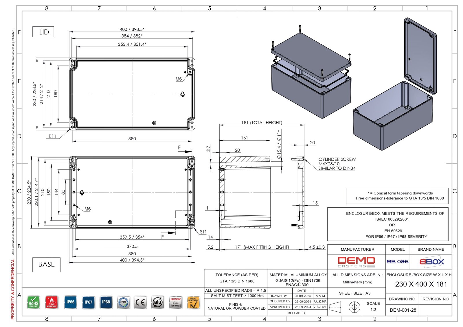 The BBOX IP68 Aluminium Enclosure