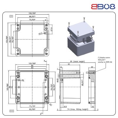 IP68 Aluminium Enclosure Box